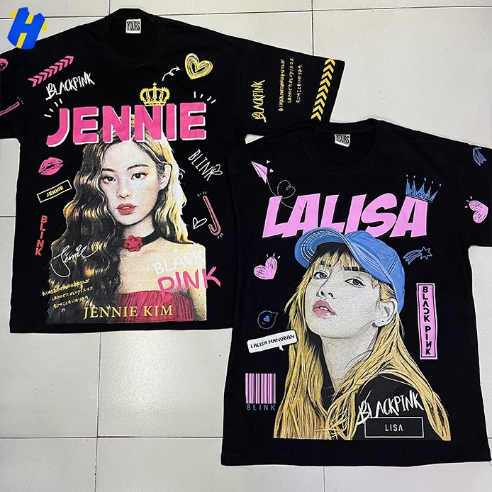 [COD] Blackpink YOURS AOP Oversized Streetwear Rap T-Shirt - Lalisa ...