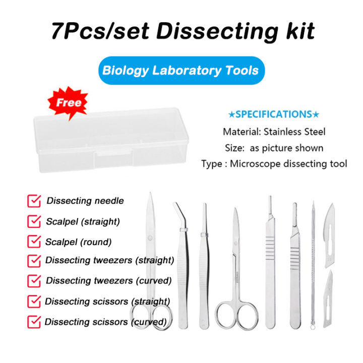 Dissecting kit set for frog 4/7/14Pcs Animal dissector Stainless ...