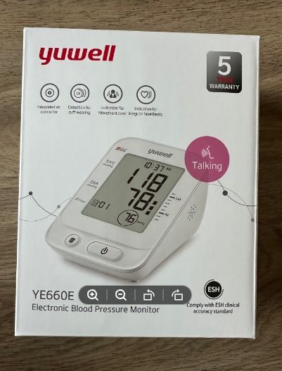 YUWELL เครื่องวัดความดัน รุ่น YE660E/L มีเสียงพูดภาษาไทย แถมฟรี ...