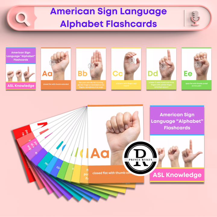 24 PCS ASL ALPHABET & 10 PCS NUMBERS - AMERICAN SIGN LANGUAGE ALPHABET ...