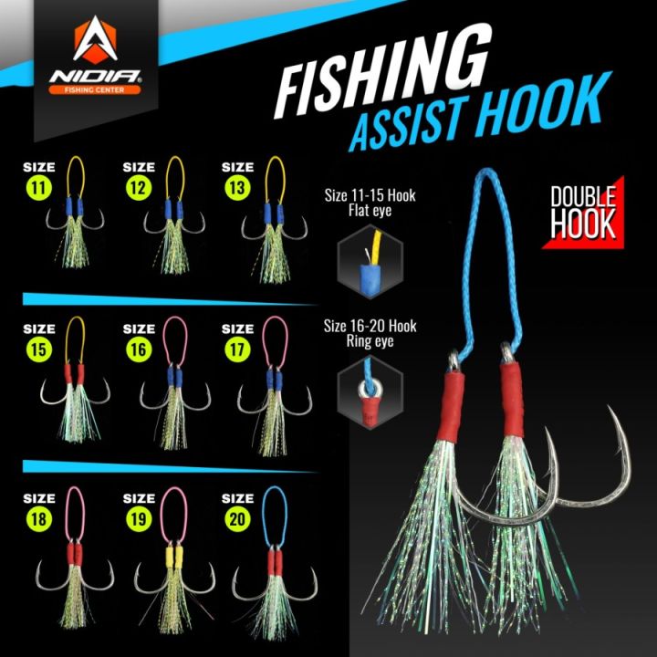 Kail Pancing Assist Hook | Ground Assist Double Hook untuk Metal Jig ...