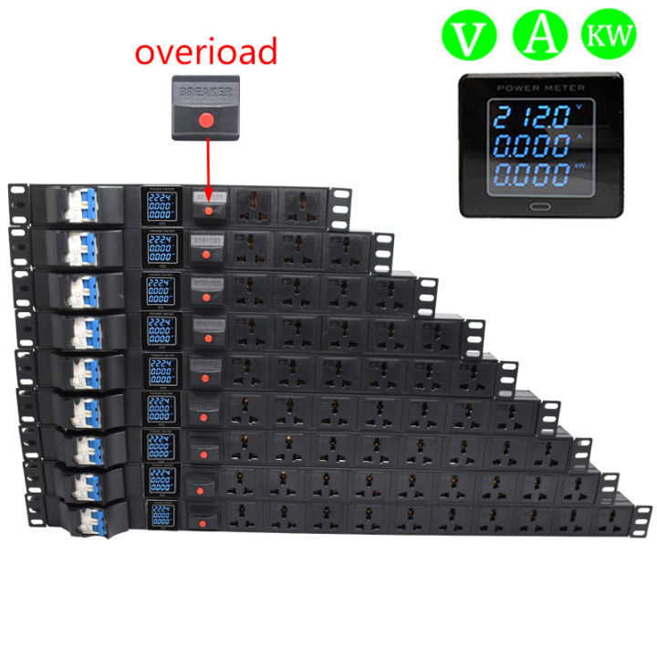 [Power distribution unit] PDU cabinet multi-function digital display power board 16A air switch ...