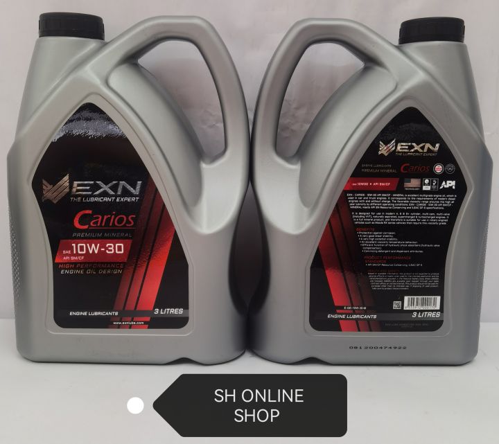 EXN CARIOS SAE 10W-30 API SM/CF Premium Mineral Engine Oil (3 Litre ...