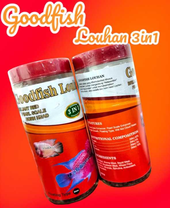 MAKANAN IKAN louhan GOODFISH LOUHAN 3 IN 1 100 GRAM | Lazada Indonesia
