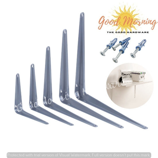 1PAIR Wall Elbow Bracket For Wood Shelving w/ Tox & Screws (SIZES: 4"x5 ...