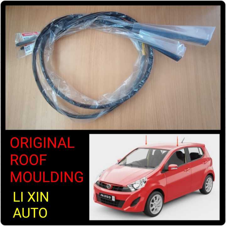 PERODUA AXIA 2014-2022 ORIGINAL ROOF MOULDING ROOF DRIP BUMBUNG GETAH ...