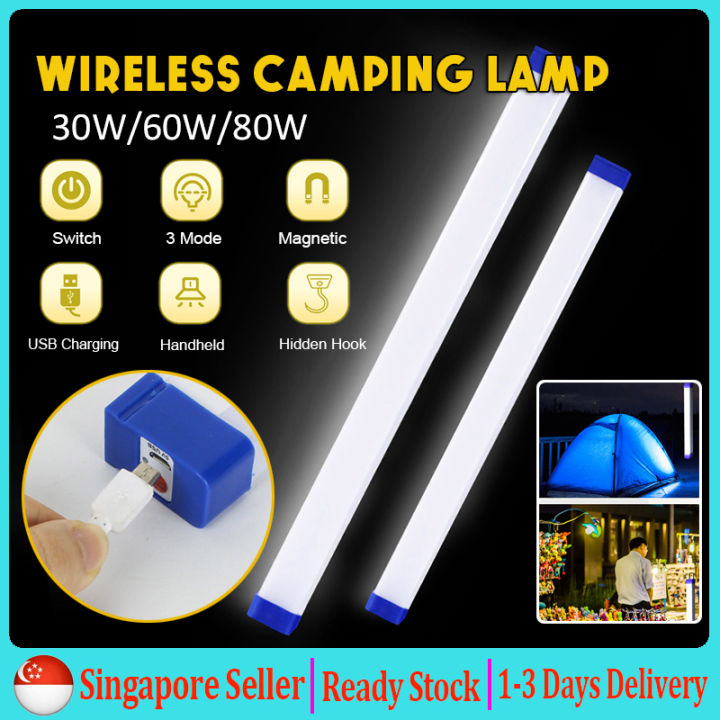 80W Rechargeable Led Light Tube Portable Outdoor Emergency Light Night ...
