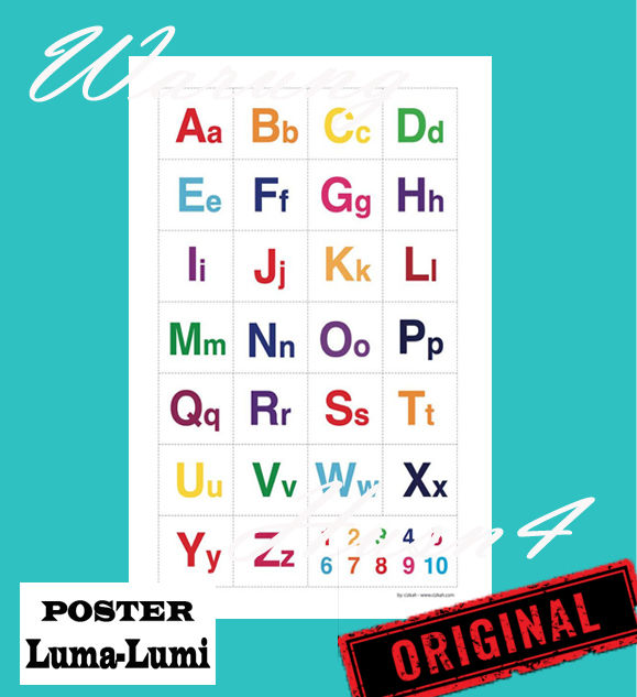 Poster Belajar Abjad Latin Anak Huruf Kapital Huruf Kecil | Lazada ...