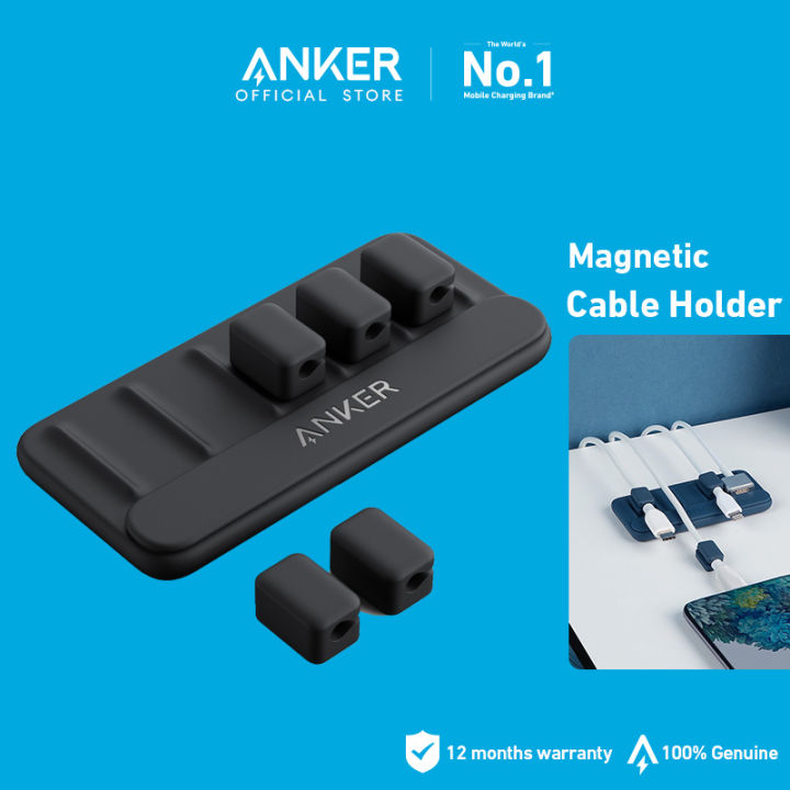 Anker Cable Management, Magnetic Cable Holder, Desktop Multipurpose Cord Keeper, 5 Clips for ...