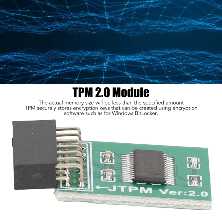 For MSI TPM 2.0 Module Strong Encryption 14 Pin LPC Interface TPM Module Board for Win11 Green ...