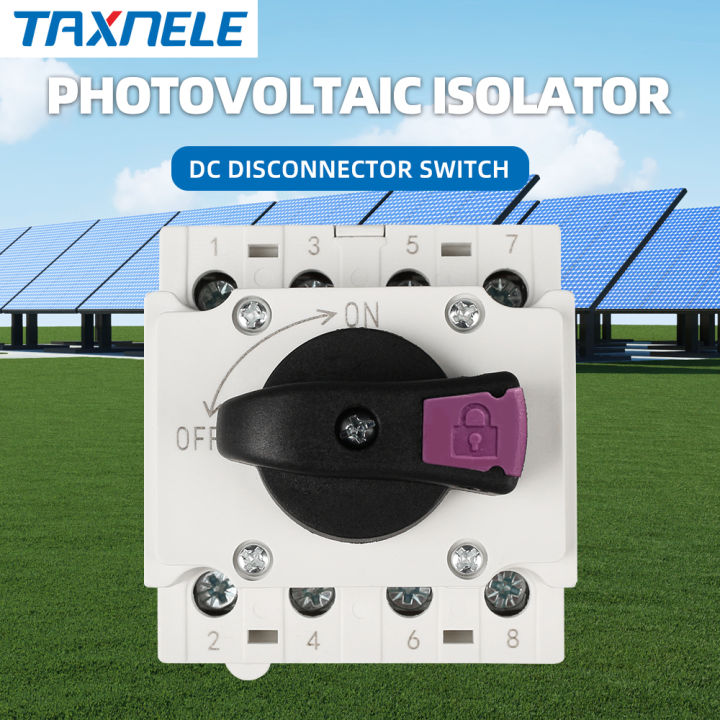DC Solar Isolator Switch PV 1200V 32A 2P Din Rail Mounting Rotating Handle Disconnector For ...