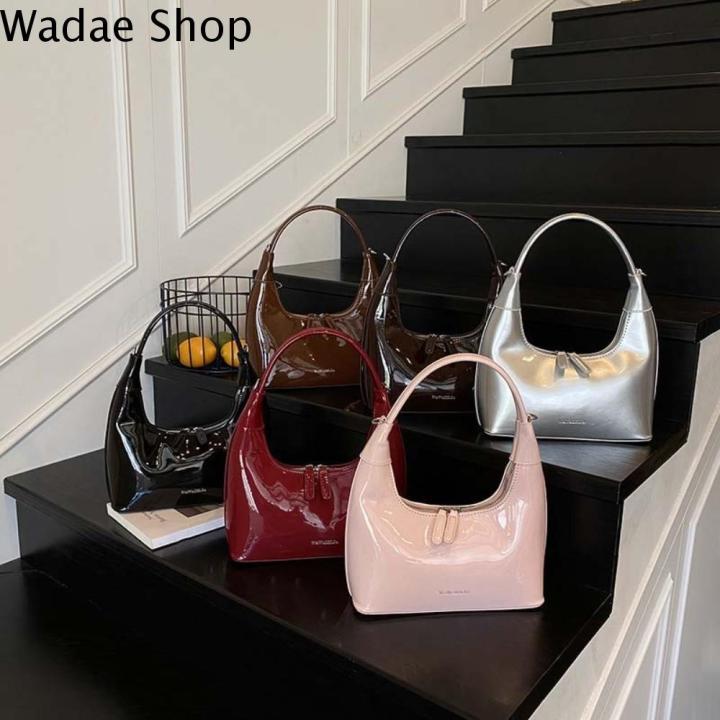 WADAE กระเป๋าถือ กระเป๋าสะพายข้าง PU เกาหลี จี้รูปหัวใจรัก หนัง PU ...