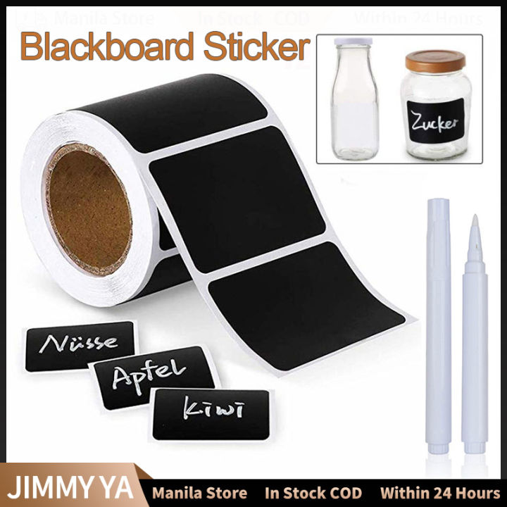 120pcs/Roll Blackboard Sticker Label Removable Chalkboard Sticky Tags ...