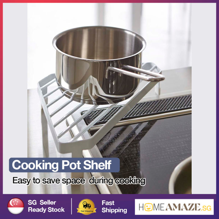 Multi-Purpose Pot Shelf Rack Kitchen Organizer Space Save Cooking Pot ...