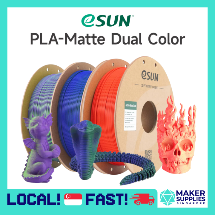 [NEW!] eSun ePLA-Matte Dual Color 1.75mm 1KG 3D Printer Filament PLA Matte Printing Material ...