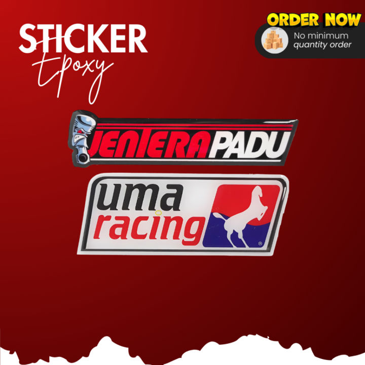 Ready-stock ‼️ Sticker Epoxy | Jentera Padu Uma Racing (Sticker Timbul ...