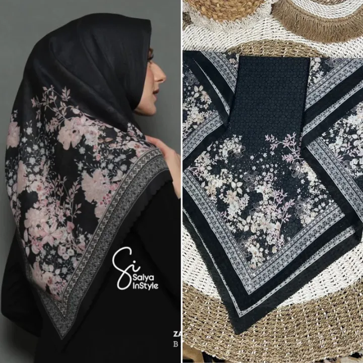 KERUDUNG SEGI EMPAT MOTIF VOAL PREMIUM HIJAB SEGI 4 TERBARU JILBAB ...
