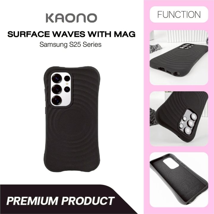 KAONO รุ่น S25 Ultra Surface Waves With Mag เคส กันกระแทก ซิลิโคน ชาร์จ ...