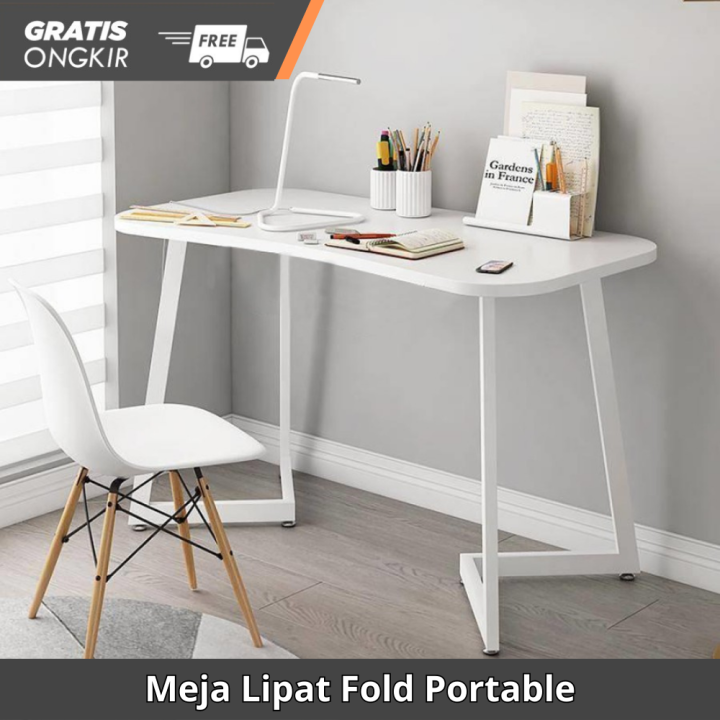 Meja Lipat Portable Serbaguna / Meja Komputer Minimalis / Meja Kerja ...