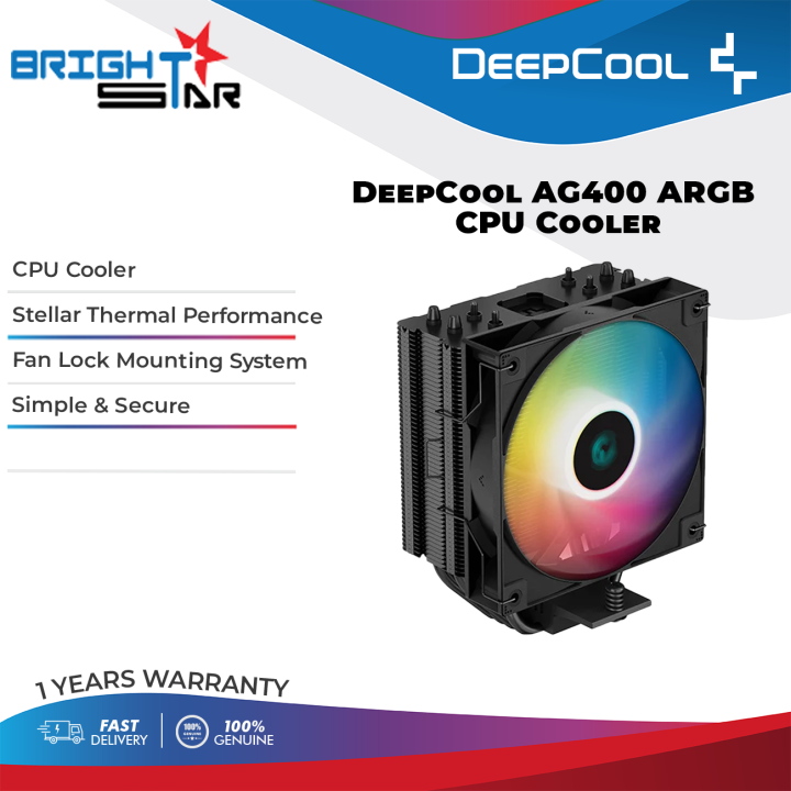 DEEPCOOL AG400 ARGB CPU Cooler | Lazada