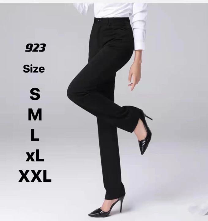 OFFICE WEAR STRAIGHTCUT SLACKS w/2curved inset pocket (#923) | Lazada PH