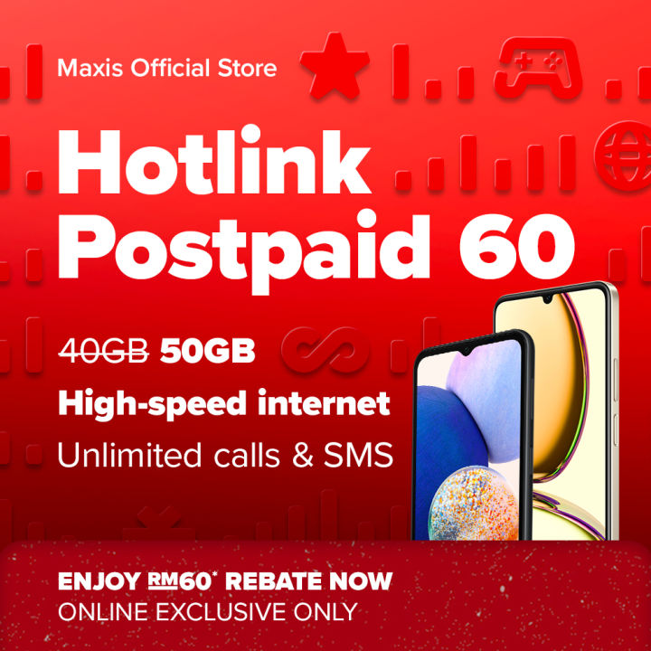 Hotlink Postpaid 60 | Lazada