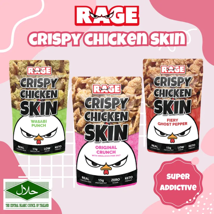 RAGE Crispy Chicken Skin | High-Protein | Keto-Friendly | Fried in ...