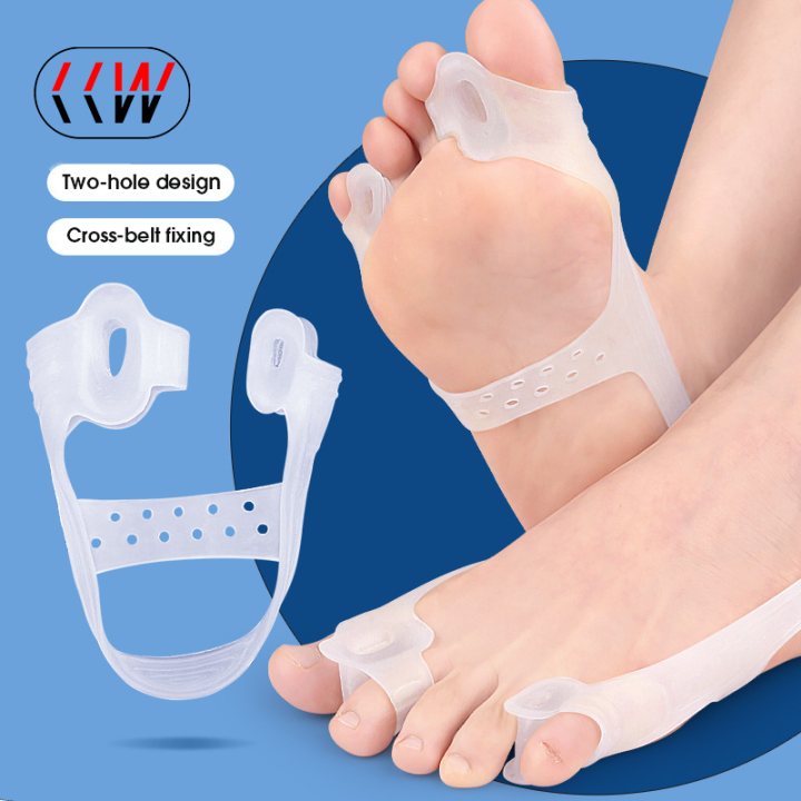 CCW 1Pair Thumb Toe Orthosis Gel Tension Strap Wearable Hallux Valgus ...
