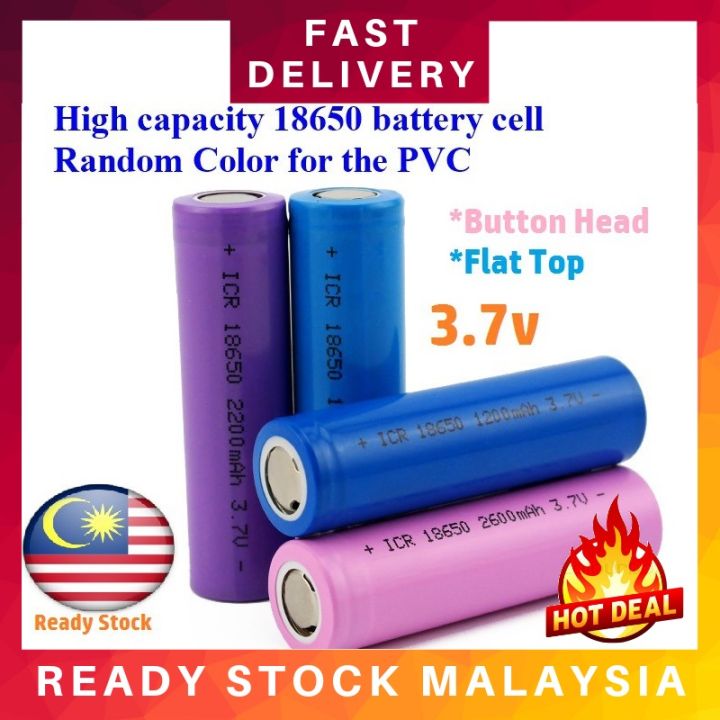 💡 New Stock 💡 ICR 18650 3.7V 1800mAh Lithium ion Rechargeable Battery Flat Head/ Type | Lazada