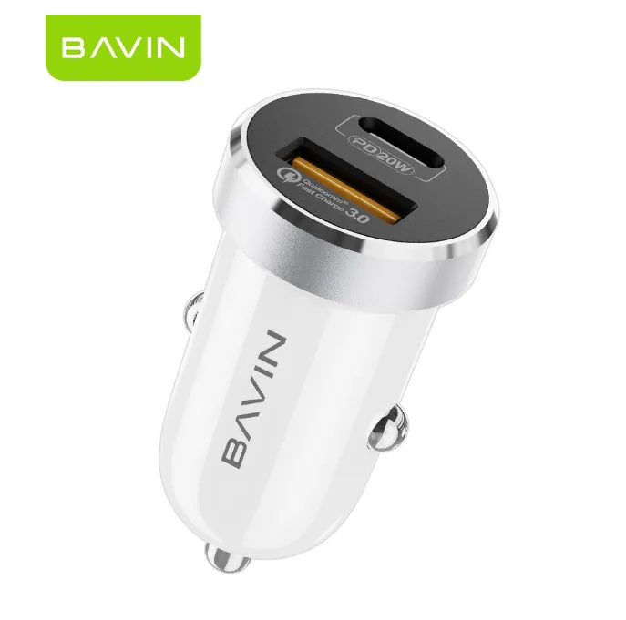 BAVIN PC863 PD Super Fast Charging Car Charger Dual Port Qualcomm 3.0 ...