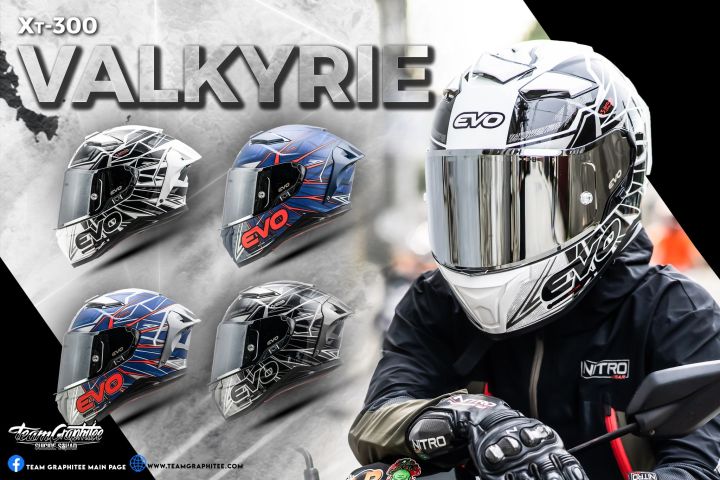 EVO XT 300 VALKYRIE II FULL FACE DUAL VISOR HELMET WITH FREE CLEAR LENS ...