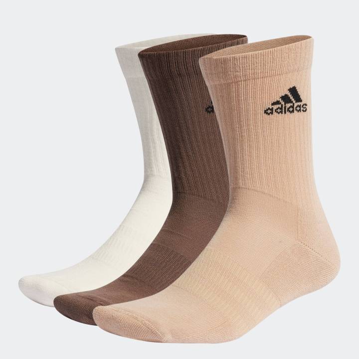 adidas Lifestyle & Basketball Cushioned Crew Socks 3 Pairs Unisex White ...