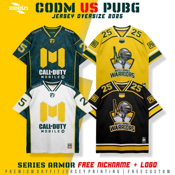 Jersey gaming Oversize PUBG VS CODM Free Nickname / Logo / Custom ...