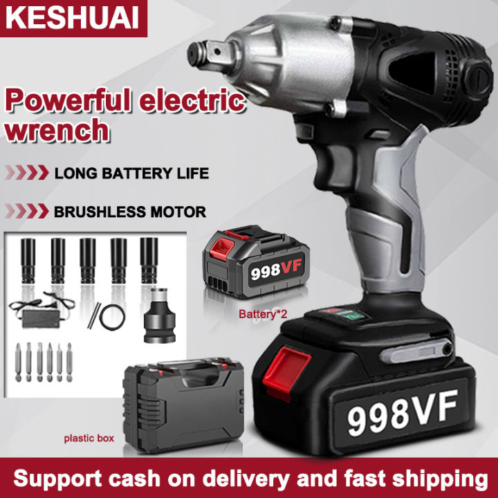 Electric Impact Wrench Brushless Impact Wrench 998VF 2-in-1 Heavy Duty ...