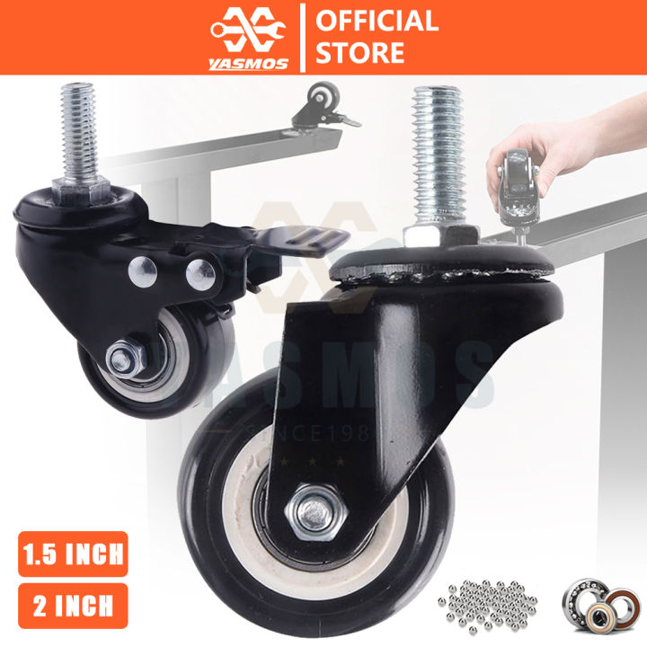 Heavy Duty Caster Wheel PU Material Wheel Golden Diamond Universal ...