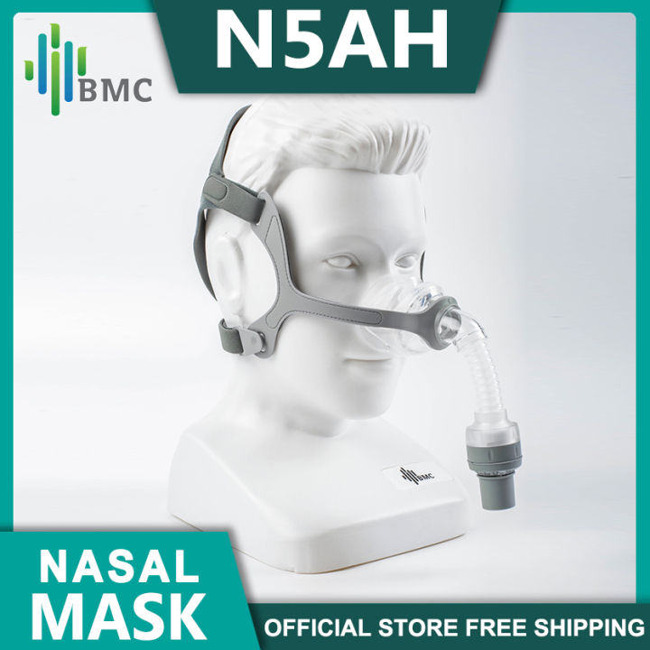 BMC N5AH Waterless Humidification Nasal Mask with Headgear and Head Pad ...