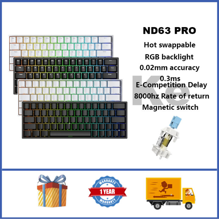 Irok ND63 PRO Magnetic Nechanical Keyboard 0 Dead Zone Hot swappable ...