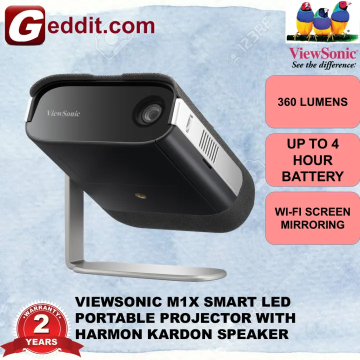 VIEWSONIC M1X SMART LED PORTABLE PROJECTOR WITH HARMON KARDON SPEAKER | Lazada