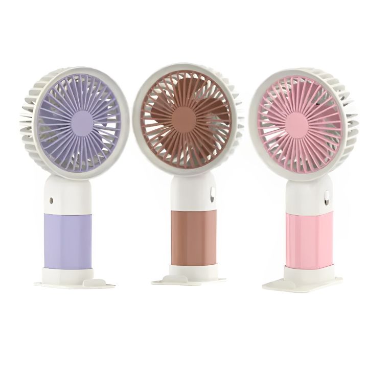 Portable Cute Mini Handy Rechargeable Stand Fan With Phone Holder ...