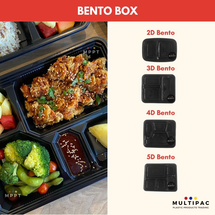 [50 PCS] - Black Microwavable Bento Boxes (2D, 3D, 4D, 5D) | Lazada PH