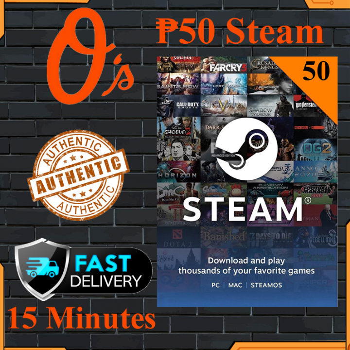 Steam ₱50 SWC - Steam Wallet Code for PH (Fast Email Deliver1y) - O's Game Tech Store | Lazada PH