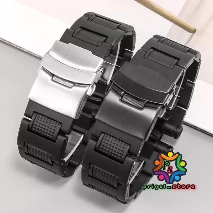 [A LIKE] Sanda 739/6608 Black Rubber Watch Strap for Replacement ...