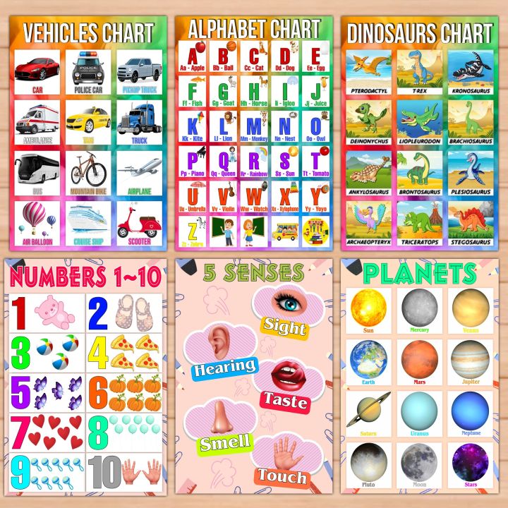Kids Learnings Educational Chart Laminated | Lazada PH