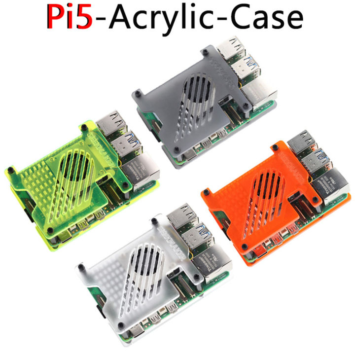For Raspberry Pi 5 Acrylic Case Frosted Enlosure Shell For Pi5 Radiator ...