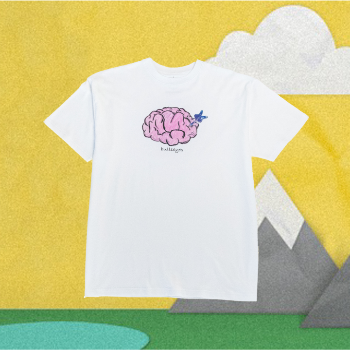 BULLSEYES-Brain tee เสื้อยืด สีขาว (unisex) | Lazada.co.th