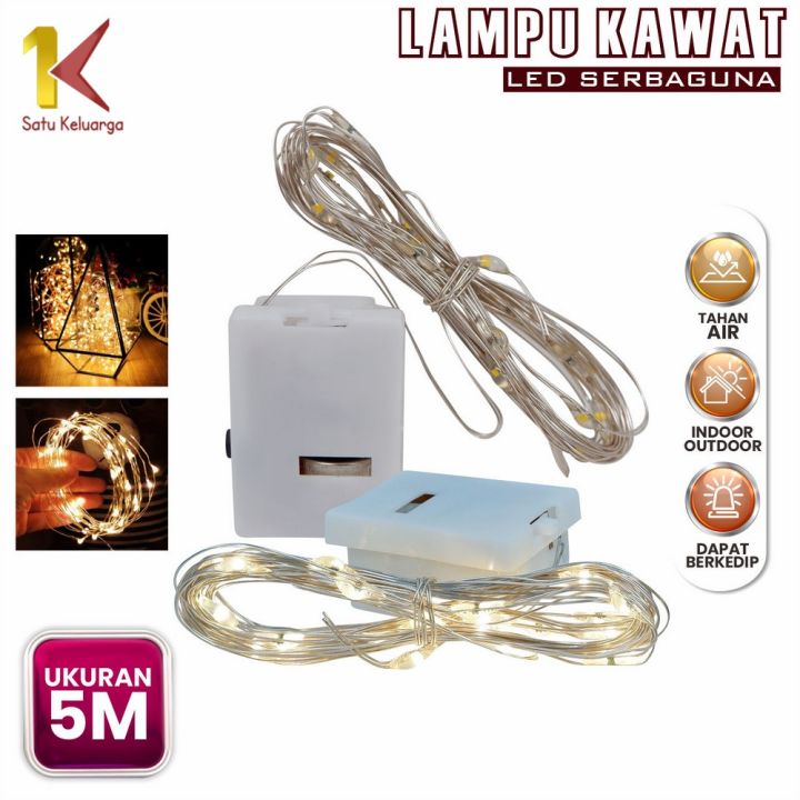 Satu Keluarga Lampu Kawat Mini Led Ukuran 5 Meter C943 Lampu Hias ...