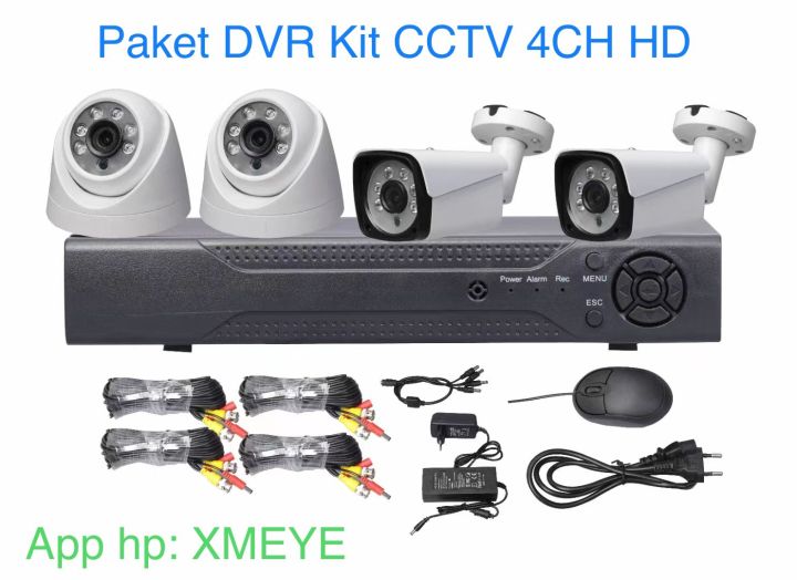 PAKET DVR KIT 4ch paket dvr kit 4channel lengkap dengan cctv 1 kamera ...