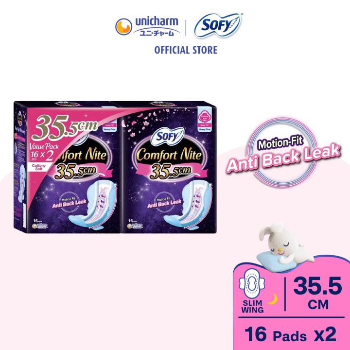 SOFY Comfort Nite Body Fit Cottony Soft Night Slim Wing Sanitary Pad 35 ...