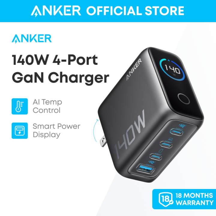 Anker Laptop Charger, 140W USB-C Charger, 4-Port Multi-Device Fast ...