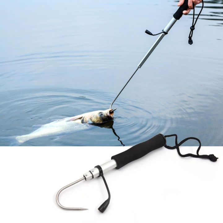 MRTES Aluminum Telescopic 60cm Professional Retractable Fish Gaff Spear ...